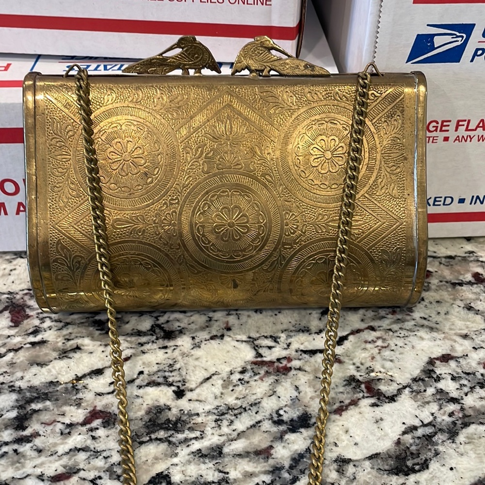 Antique Brass Purse - Gem